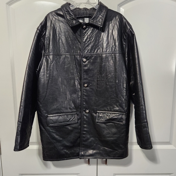 CV | Jackets & Coats | Cv Hand Made In Italy Mens Black Leather Jacket ...